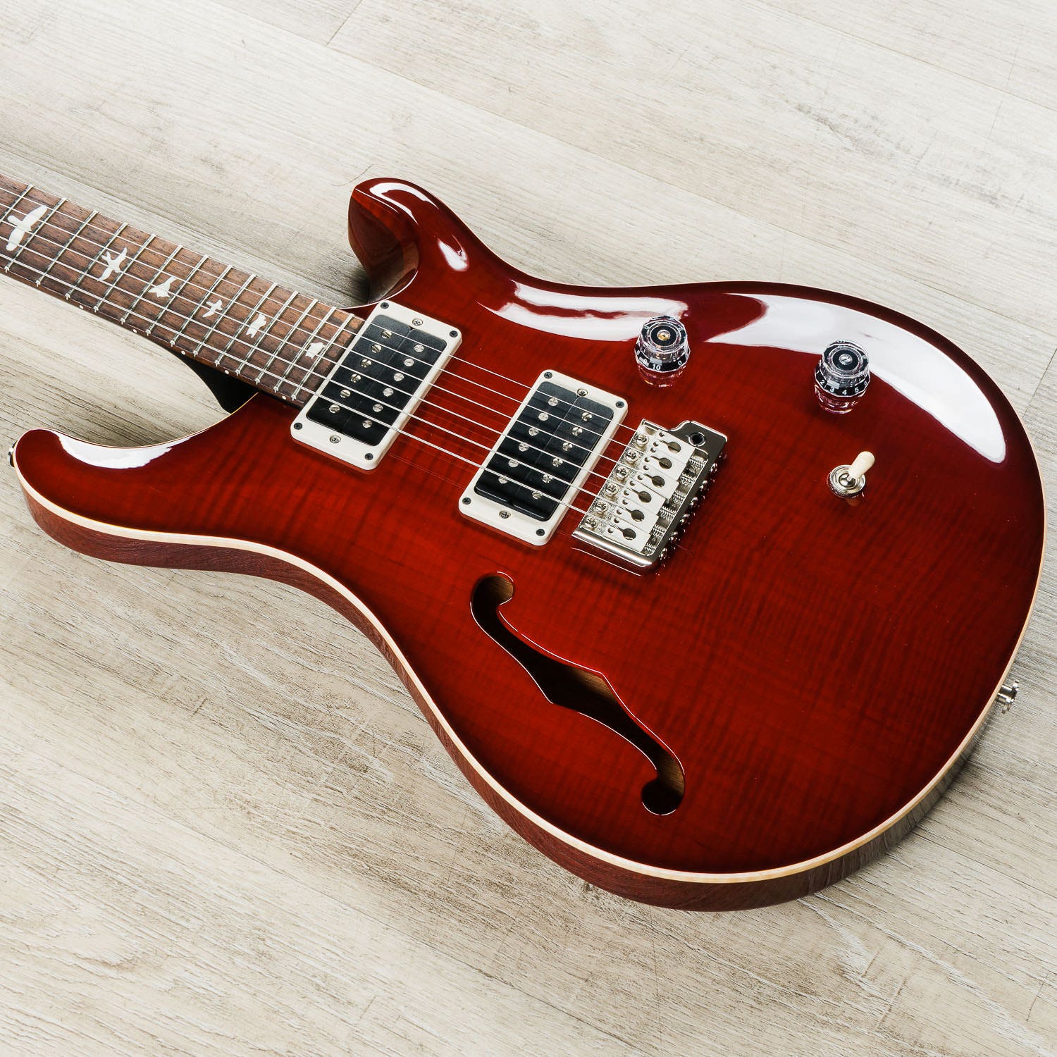 PRS Paul Reed Smith CE 24 Semi-Hollow Guitar, Black Cherry, Rosewood ...