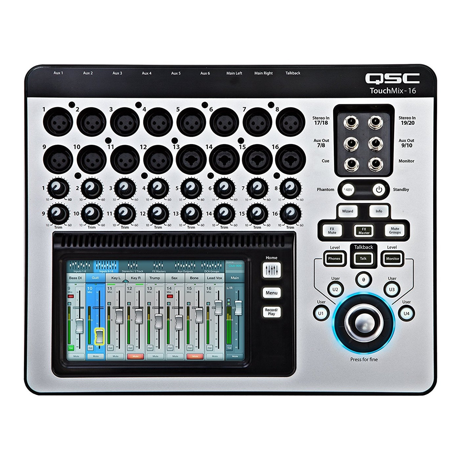 QSC TouchMix-16 Touch-screen Digital Audio Mixer with 16 Mic/Line ...